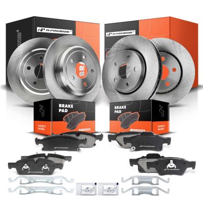 China Front & Rear Disc Brake Rotors & Ceramic Brake Pads for Jeep Grand Cherokee for sale