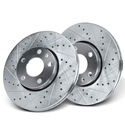 China Front Drilled Brake Rotors for Audi 100 A4 Quattro Volkswagen Passat for sale