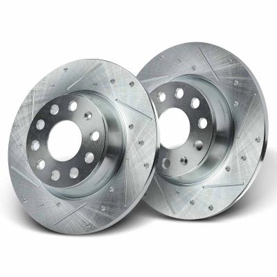 China Rear Drilled Brake Rotors for Audi A3 A3 Quattro Volkswagen Jetta Passat Eos for sale
