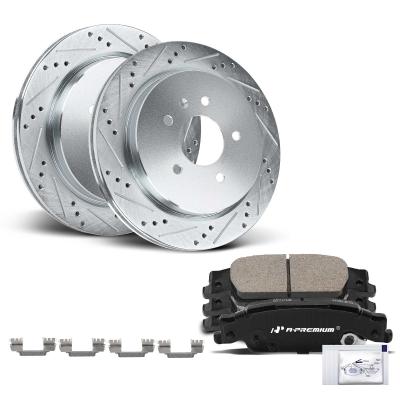 China Rear Drilled Rotors & Ceramic Brake Pads for Cadillac CTS 2003-2007 STS 2005-2011 for sale