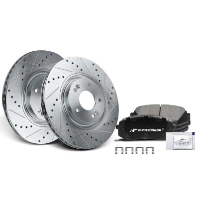 China Front Drilled Rotors & Ceramic Brake Pads for Hyundai Sonata 2015 Tucson Kia for sale