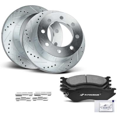 China Rear Drilled Rotors & Ceramic Brake Pads for Dodge Ram 2500 3500 2001-2002 for sale