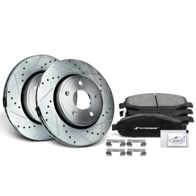 China Front Drilled Rotors & Ceramic Brake Pads for Jeep Grand Cherokee 2005-2010 for sale
