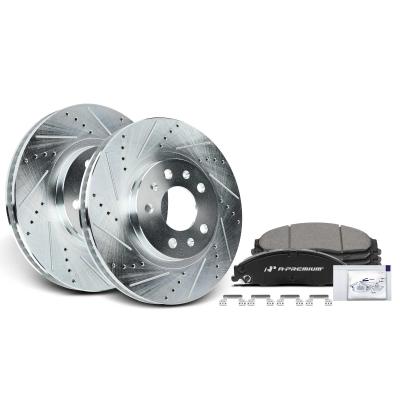 China Front Drilled Rotors & Ceramic Brake Pads for Cadillac CTS 2003-2007 for sale