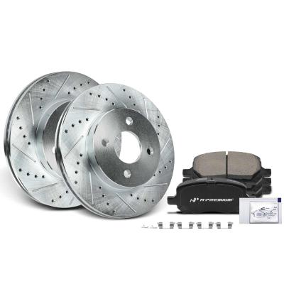 China Front Drilled Rotors & Ceramic Brake Pads for Chevrolet Cobalt Pontiac Saturn for sale