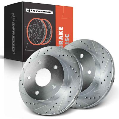 China Front Drilled Brake Rotors for Dodge Ram 1500 2000-2001 3.9L 5.2L 5.9L 4WD for sale