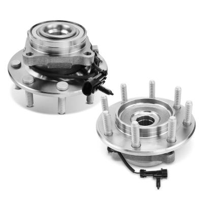 China 2x Front Wheel Bearing & Hub Assembly with ABS Sensor for Chevy Silverado 3500 GMC RWD for sale