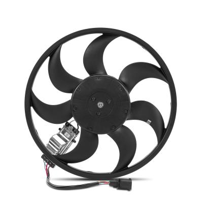 China Passenger Radiator Cooling Fan Assembly with Control Unit for Audi Q7 VW 4-Pin for sale