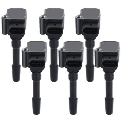 6x Ignition Coils with 4 Pins for Porsche Cayenne Macan 15-18 Panamera 3.0L 3.6L