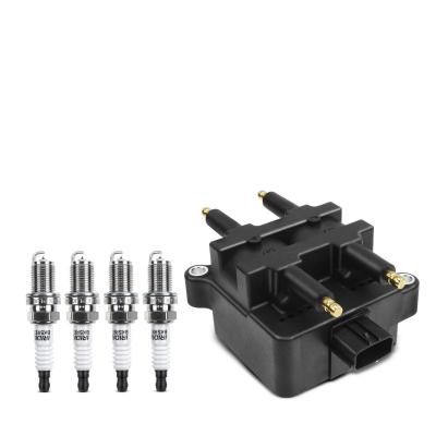 China 1x Black Ignition Coil & 4x IRIDIUM Spark Plug Kit for Subaru Outback 04-05 Baja for sale
