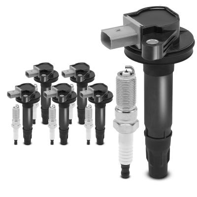China 6x Black Ignition Coil & IRIDIUM Spark Plug Kits for Ford Taurus Lincoln MKS MKT for sale