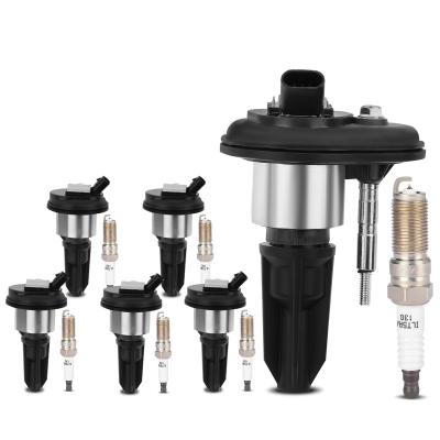 China 6x Black Ignition Coil & IRIDIUM Spark Plug Kits for Chevy Trailblazer GMC Buick for sale