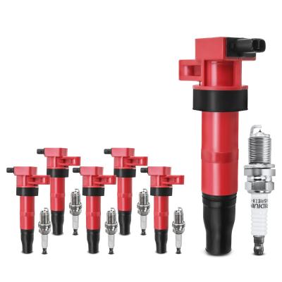 China 6x Red Ignition Coil & IRIDIUM Spark Plug Kits for Hyundai Santa Fe Sonata for sale