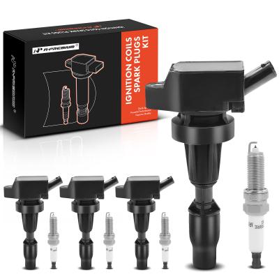 China 4x Black Ignition Coil & IRIDIUM Spark Plug Kits for Hyundai Elantra Kona for sale