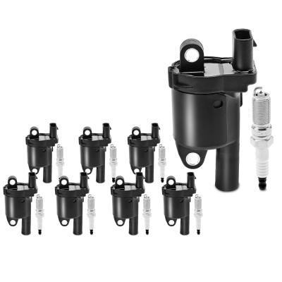 China 8x Black Ignition Coil & IRIDIUM Spark Plug Kits for Chevy Silverado 1500 Cadillac for sale