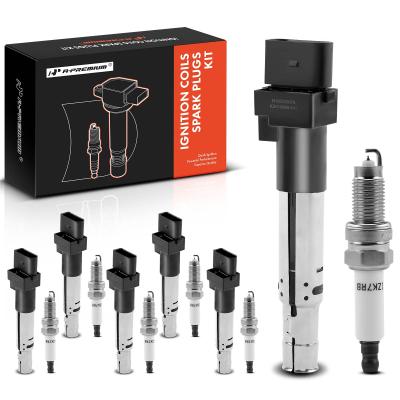China 6x Black Ignition Coil & IRIDIUM Spark Plug Kits for Audi A3 Quattro VW Eos for sale