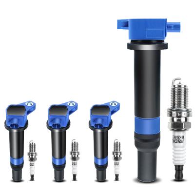 China 4x Ignition Coil & IRIDIUM Spark Plug Kits for Hyundai Accent Dodge Attitude Kia for sale