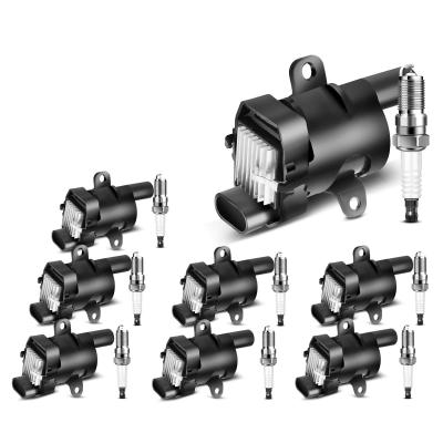 China 8x Black Ignition Coil & IRIDIUM Spark Plug Kits for Chevy Cadillac GMC Hummer for sale