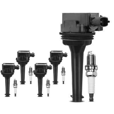 China 5x Black Ignition Coil & IRIDIUM Spark Plug Kits for Volvo C70 S60 V70 L5 L6 for sale