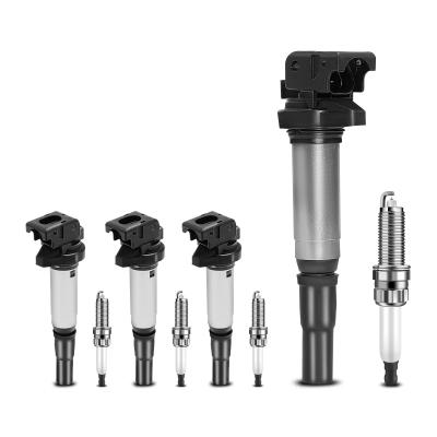 China 4x Black Ignition Coil & IRIDIUM Spark Plug Kits for Mini R52 R57 R58 Cooper 07-13 for sale