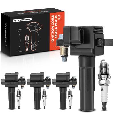 China 4x Black Ignition Coil & IRIDIUM Spark Plug Kits for Subaru Impreza Saab H4 2.0L for sale