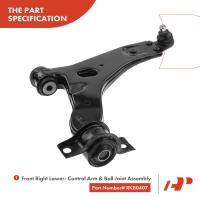 China Front Right Lower Control Arm & Ball Joint Assembly for Ford Focus 2004-2011 for sale