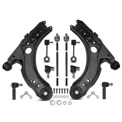 China 10x Front Control Arm with Ball Joint Stabilizer Bar End Link Tie Rod End for VW for sale