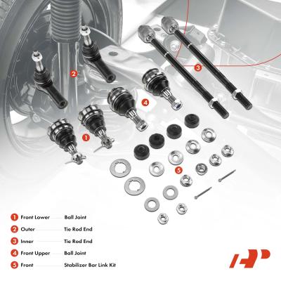 China 10x Front Stabilizer Bar Link Kit & Tie Rod End & Ball Joint for Dodge Ram 1500 for sale