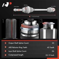 China Front Driver CV Axle Shaft Assembly for Mitsubishi Eclipse Eagle Summit Plymouth for sale