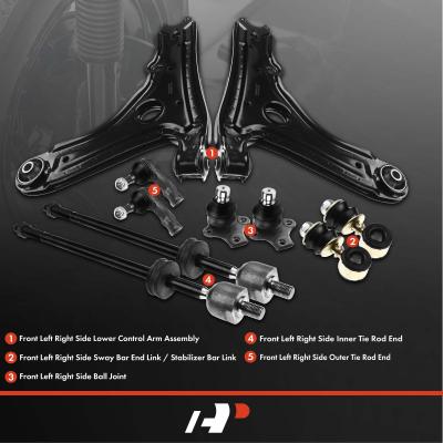 China 8x Front Control Arms Ball Joints Sway Bar End Links Kit for VW CC Passat Tiguan for sale