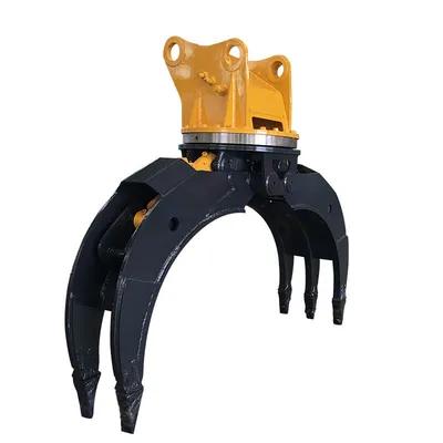 China Construction Excavator Accessories Hydraulic Shears Rotating Thumb for Rock Log Motor Core Stones Wood Engine Gear Included for sale