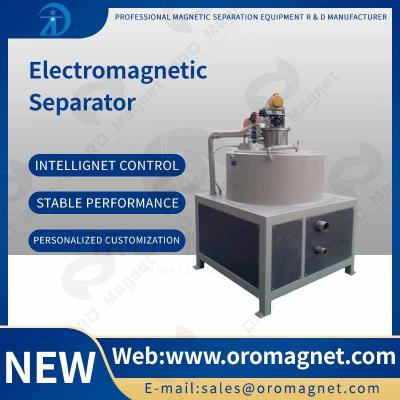 China Black Powder Magnetic Separation Equipment Oil / Water Wet Magnetic Separator kaolin feldspar quartz raw  ore for sale
