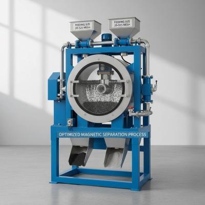 China Circulating Running Magnetic Separator Equipment Featuring Feeding Size 20-325 Mesh Optimized Magnetic Separation Process for sale