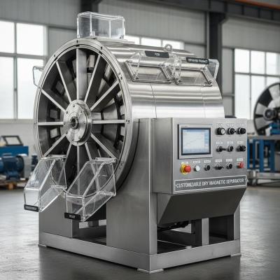 China Customizable Dry Magnetic Separator Circular Model Providing Consistent Separation Results in Various Industrial Sectors for sale