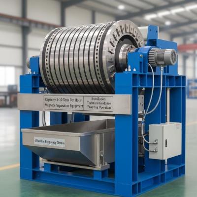 China Capacity 1-10 Tons Per Hour Magnetic Separation Equipment with Vibration Frequency 70rmin and Installation Technical Guidance Ensuring Operation for sale