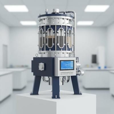 China Vertical Magnetic Field High Gradient Magnetic Separator Offering Uniform Magnetic Field Distribution Optimized for Particle Separation for sale