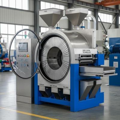 China Circular Dry Magnetic Separator Featuring Easy To Clean Maintenance Ideal For Magnetic Separation And Material Recovery for sale