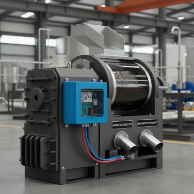 China Oil Cooling Wet Magnetic Separator Featuring Insulation Category E Ideal for Mineral Processing and Magnetic Separation for sale