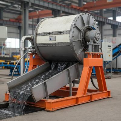 China Horizontal Or Inclined Wet Magnetic Separator Featuring Cylindrical Structure and Insulation Category E Suitable for Mineral Processing for sale