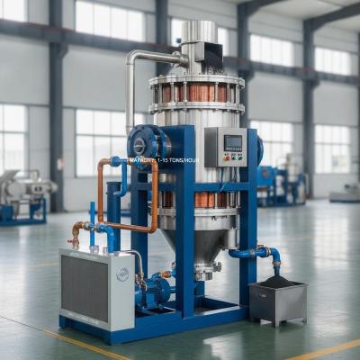 China Capacity 1 to 15 tons per hour Electromagnetic Separator featuring Water and Oil Double Cooling Method designed for Magnetic Particle Removal for sale