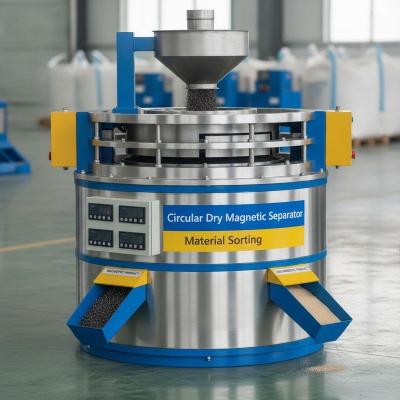 China Magneticfieldstrength Up To 15000 Gauss Circular Dry Magnetic Separator Featuring Separationefficiency Up To 99 Percent For Material Sorting for sale