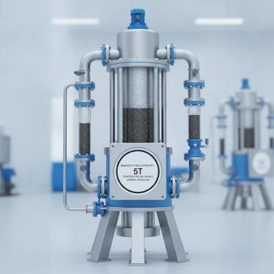 China Vertical Structural Form Wet Magnetic Separator Magnet Field Intensity 5T Temperature Below 60 Degrees For Mineral Processing for sale