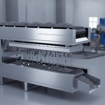 China Double Layer Belt Conveyor Iron Remover Permanent Magnetic Separator Equipped Using 316SS Shell Material Providing Iron Removal for sale