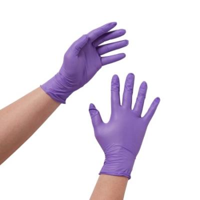 China Colore arancio verde di porpora resistente sintetica del nitrile del guanto eliminabile del nitrile for sale