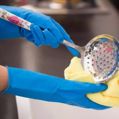 Cina Blue Nitrile Impregnated Chemical Resistant Gloves Heavy Industrial in vendita