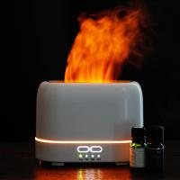 China OEM Automatically Power Off 200ml Essential Oil Diffuser With Flame Night Light for sale