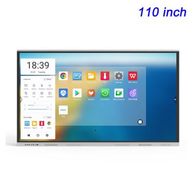 Cina 110in Smart Interactive Flat Panel 4K UHD Panel Smart Board Con Sistema Android Windows in vendita