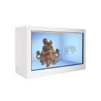China 65-inch Transparent LCD Showcase Cabinet With High-resolution Media And Touch Interaction. for sale