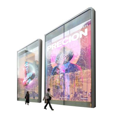 China Hoge Helderheid Binnen Buiten SMD P3.9-7.8 Full Color Video Wall Glazen LED Mesh Transparant LED Scherm Te koop