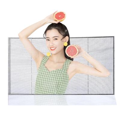 China Led Flexibele Transparante Film P10 voor Glazen Ramen Zelfklevende Reclame Display voor Showrooms Tentoonstellingen Te koop